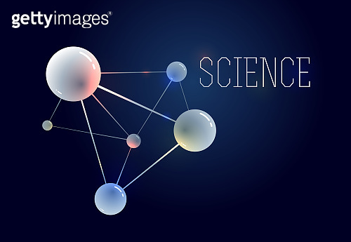 Molecules vector illustration, science chemistry and physics theme ...