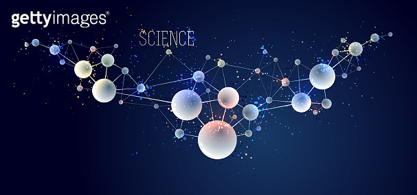 Molecules vector illustration, science chemistry and physics theme ...