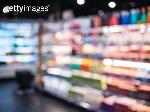 Blur Supermarket aisle Shelf Interior perspective 이미지 (1139836537) - 게티 ...