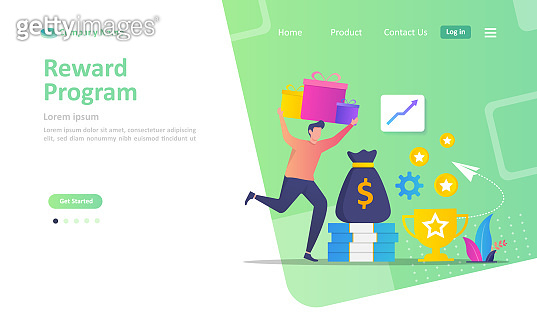 Earn Point concept, Loyalty program and get rewards, Suitable for web ...