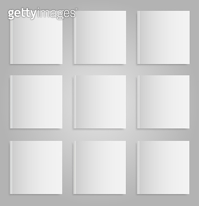 Vertical nine squares magazine, brochure, booklet, album, book ...