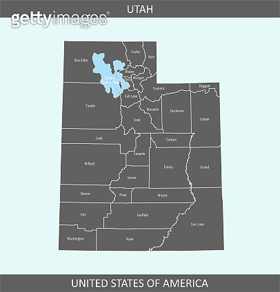 Utah county map 이미지 (1161732504) - 게티이미지뱅크