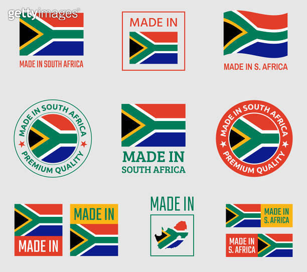 made in South Africa labels set, Republic of South Africa product ...