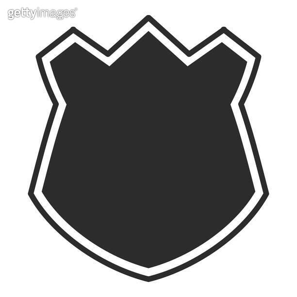 Shield with contour. Safe and protect logo. Fully editable vector image ...