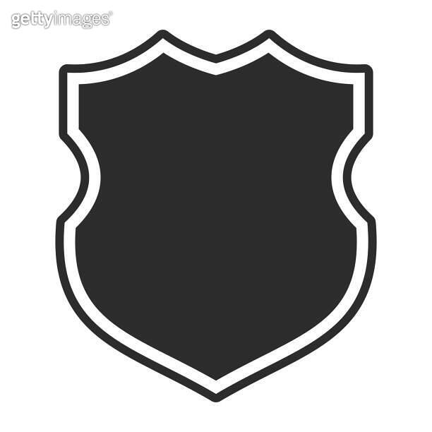 Shield with contour. Safe and protect logo. Fully editable vector image ...