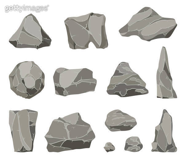 Rock stones. Graphite stone, coal and rocks pile for wall or mountain ...
