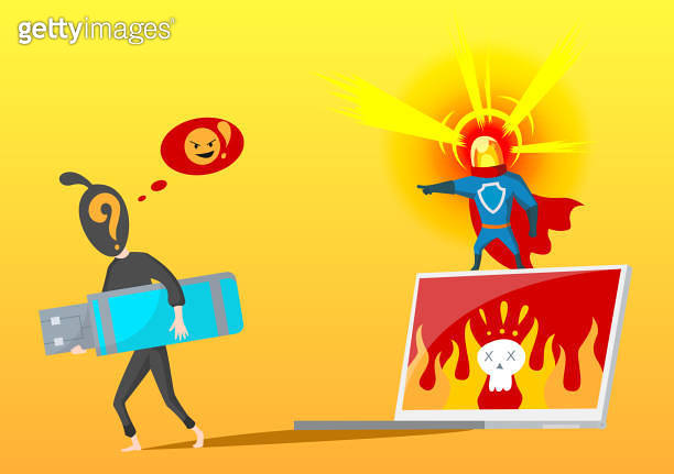 Hackers And Cyber Criminals Phishing Stealing Private Personal Data Credentials Password Bank