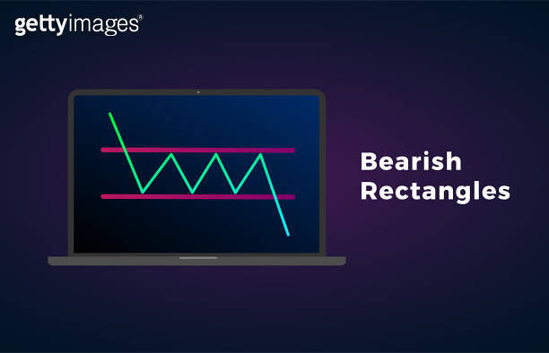 Bearish Rectangle - continuation price chart pattern vector icon ...