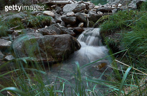 The Navacerrada River descends through the Valley of the Barranca in ...