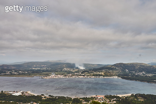 Panoramic views of the Minho River from the viewpoint of Mount Santa ...