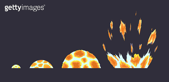 Cartoon explosion effect. Effect boom, explode flash, bomb comic book ...