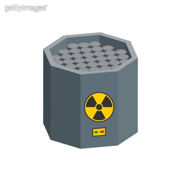 Nuclear reactor with graphite rods.Isometric and 3D view. (1182871891 ...