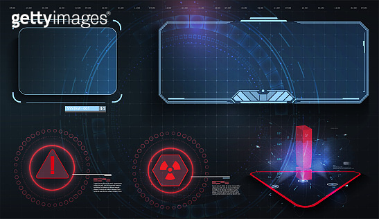 HUD, UI, GUI futuristic user interface screen elements set. High tech ...