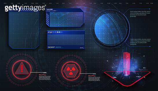 HUD, UI, GUI futuristic user interface screen elements set. High tech ...