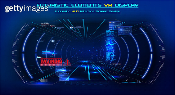 VR in modern style. Futuristic Vector HUD GUI UI UX Interface Screen ...
