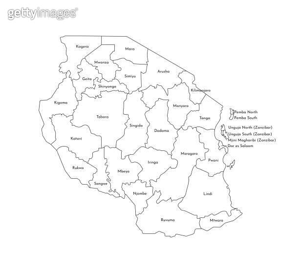 Vector isolated illustration of simplified administrative map of ...