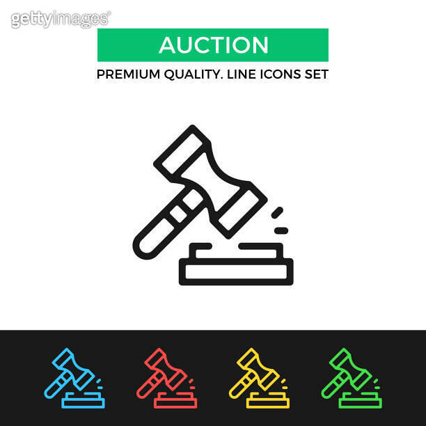Vector auction icon. Premium quality graphic design. Modern signs ...