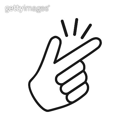 It’s simple - finger snap icon in flat style. Easy icon. Finger ...