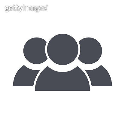 People icon, teamwork, staff, partnership, three person sign - vector ...