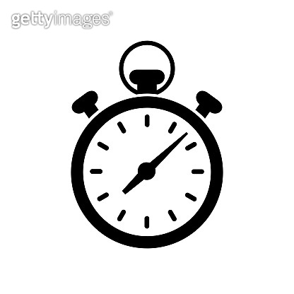 Fast stopwatch line icon. Fast time sign. Speed clock symbol urgency ...