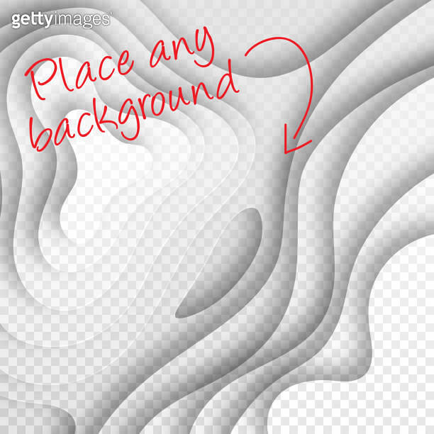 Paper cut background. Blank abstract wave shapes - Trendy 3D design 이미지 ...