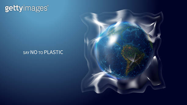 Say no to plastic low poly banner template 이미지 (1170900675) - 게티이미지뱅크