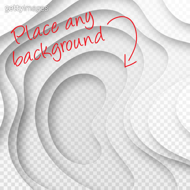 Paper cut background. Blank abstract wave shapes - Trendy 3D design 이미지 ...