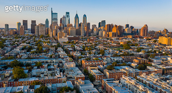 The Sun is Setting on the South Side of Downtown Philadelphia ...
