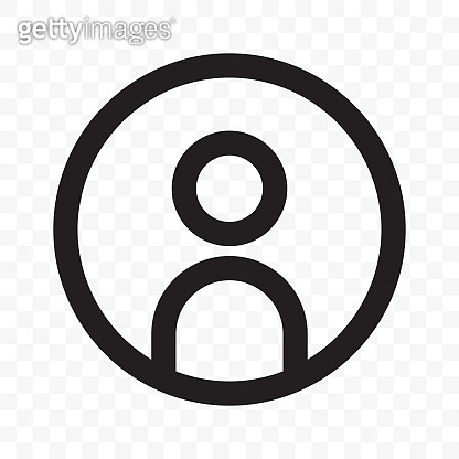 User member vector icon for social net or smartphone UI app design ...