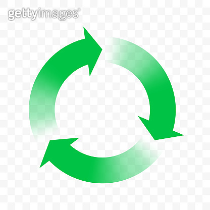 Recycle icon, vector arrows circle symbol. Eco waste reuse cycle, bio ...