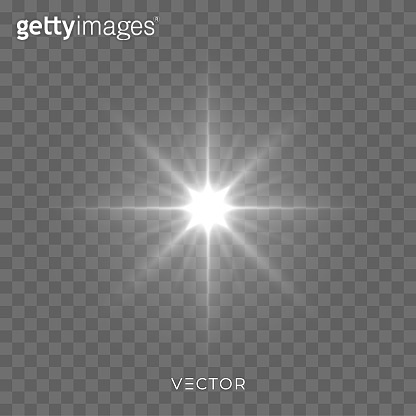 Star light shine, bright flash sparks with lens flare effect. Vector ...