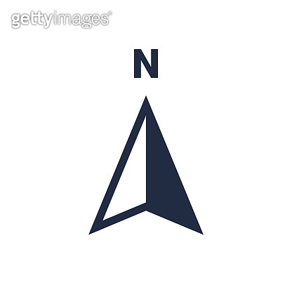 North arrow icon or N direction and navigation point symbol. Vector ...