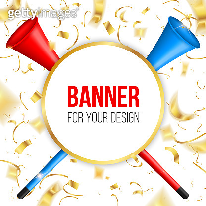 Creative vector illustration of vuvuzela trumpet, pipe, bugle for ...