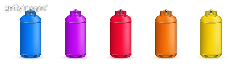Creative vector illustration of gas cylinder, tank, balloon, container ...
