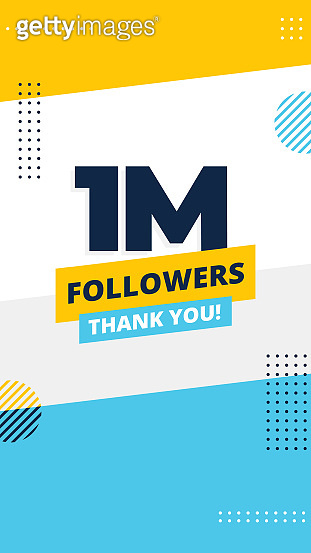 1M followers story post background template design. flyer banner for ...