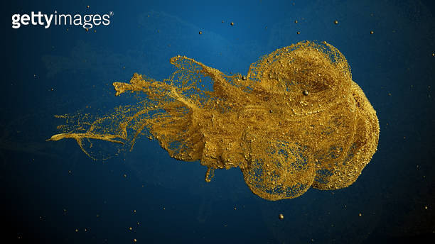 3d render abstract background with complex particle simulation. 이미지 ...