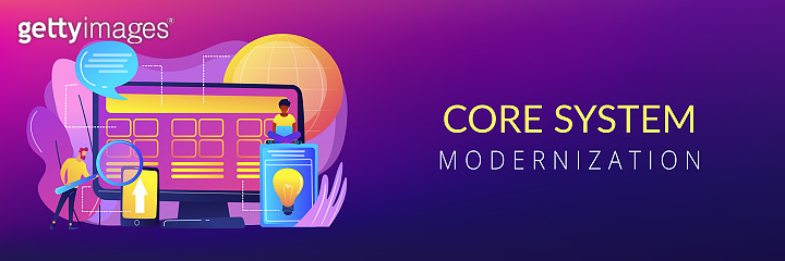 Core system development concept banner header. 이미지 (1133385917) - 게티이미지뱅크