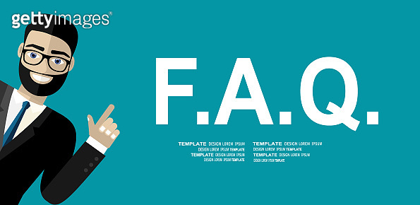 Frequently asked questions concept vector illustration of young smiling ...