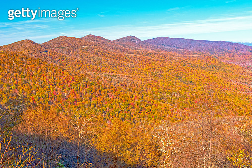 Fall Colors in a Mountain Vista (1136899520) - 게티이미지뱅크