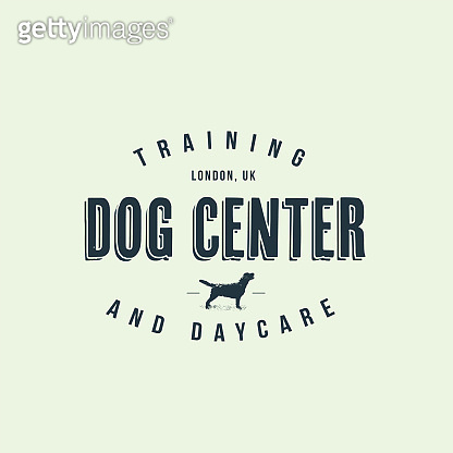 Dog training center badge templates. Design elements for logo, label ...