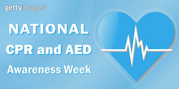 Vector poster of National CPR and AED awareness week celebrated ...
