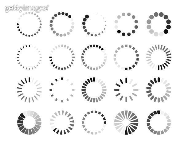 Big Set Loading Icon Website Loading Icon Vector Wait Data 2666