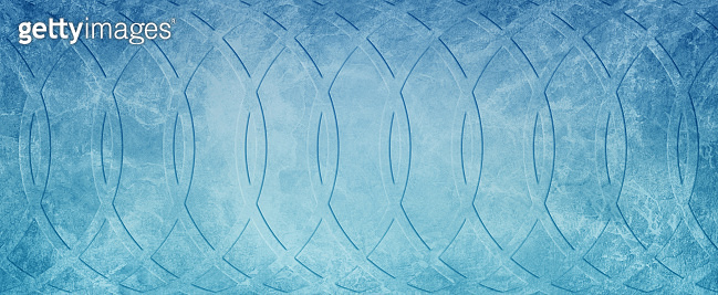 blue background paper with marbled texture and old embossed circle ...