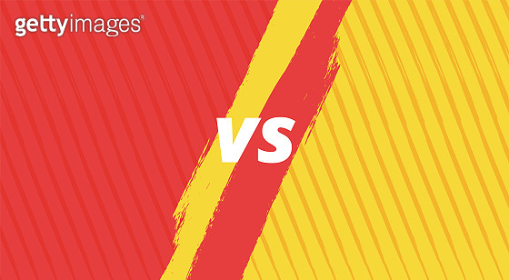 Vs template. Versus blank. Vector color design. (1264912915) 일러스트, 무료 ...