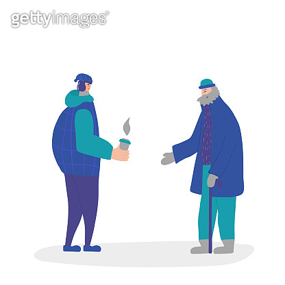 Winter people dressed in warm outdoor clothes. 이미지 (1253390400) - 게티이미지뱅크