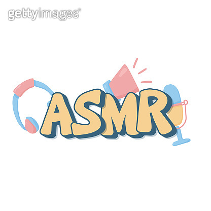 ASMR text acronym. Vector hand drawn letters. (1212275866) 일러스트, 무료 ...