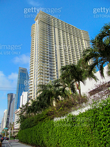 Modern architecture - high buildings near Miami city, Florida - US ...