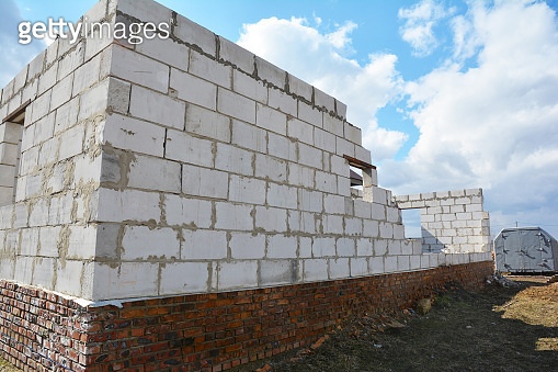 Bad construction destroys a house wall, construction defects from ...