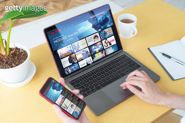 Interface of video distribution service. Subscription service ...