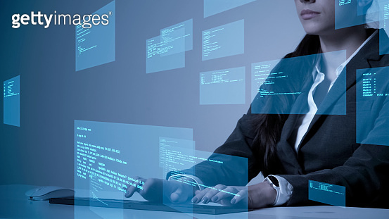 Computer programmer concept. System engineer. Network 이미지 (1290498882 ...